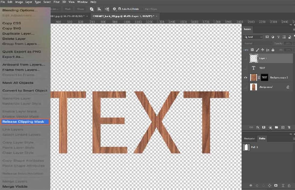 How to use clipping mask in Photoshop for text, shapes, images